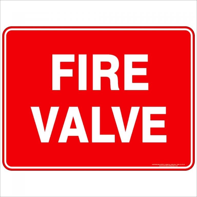 Fire Valve Text - Discount Safety Signs New Zealand