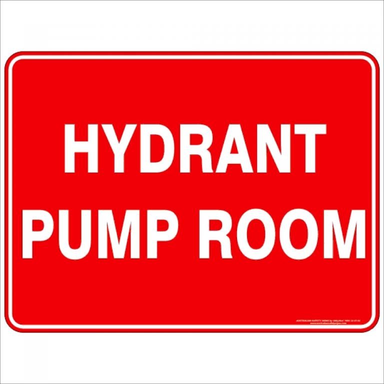 Hydrant Pump Room - Discount Safety Signs New Zealand