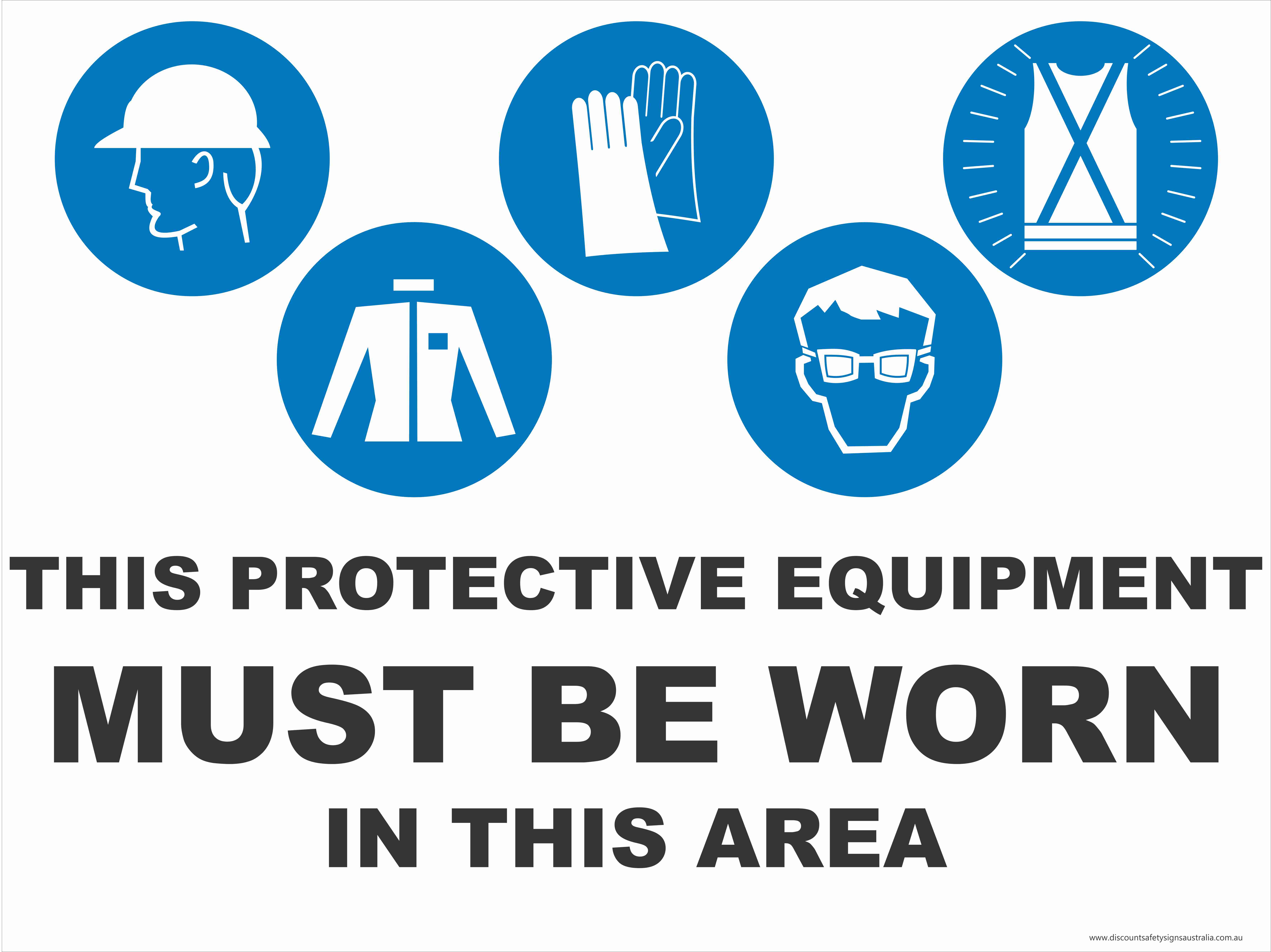 THIS PPE - IN THIS AREA - 5 CONDITION | Discount Safety Signs New Zealand