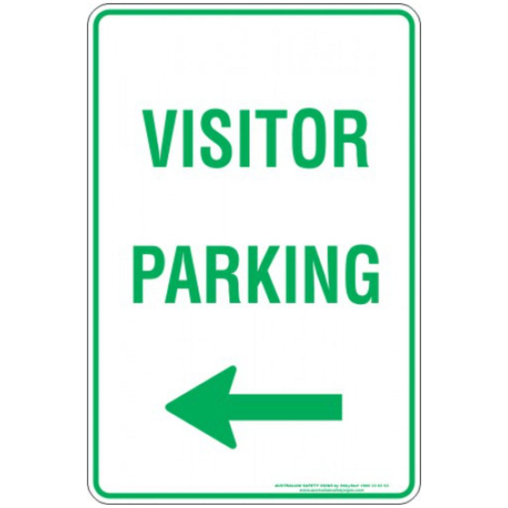 Visitor Parking Arrow Left - Discount Safety Signs New Zealand