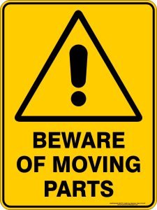 Beware Of Moving Parts - Discount Safety Signs New Zealand