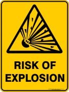 Risk Of Explosion - Discount Safety Signs New Zealand