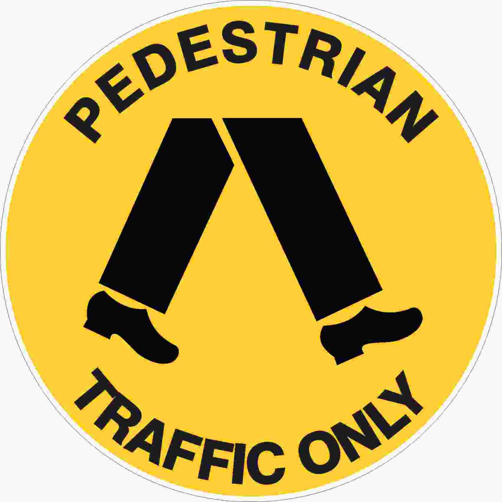 Pedestrian Traffic Only- Floor Marker - Discount Safety Signs New Zealand