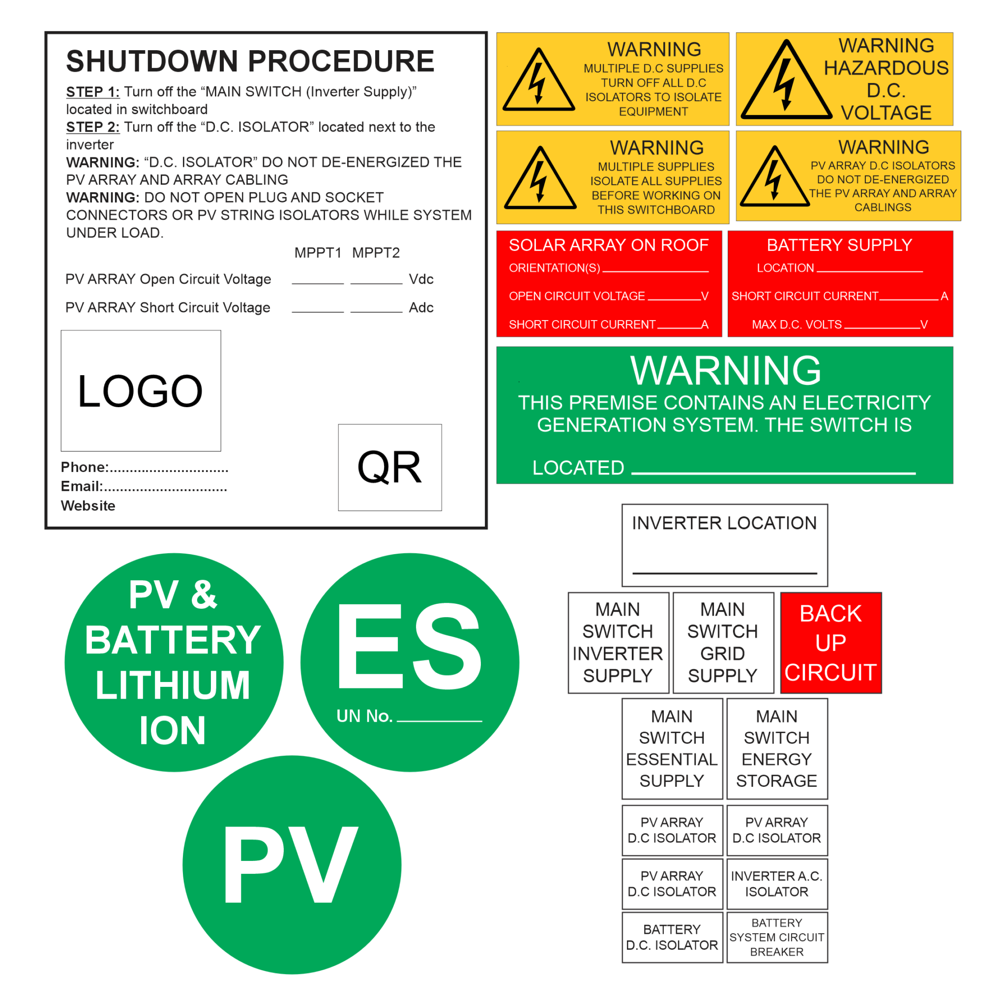 Solar Labels - Buy Now Online - Discount Safety Signs