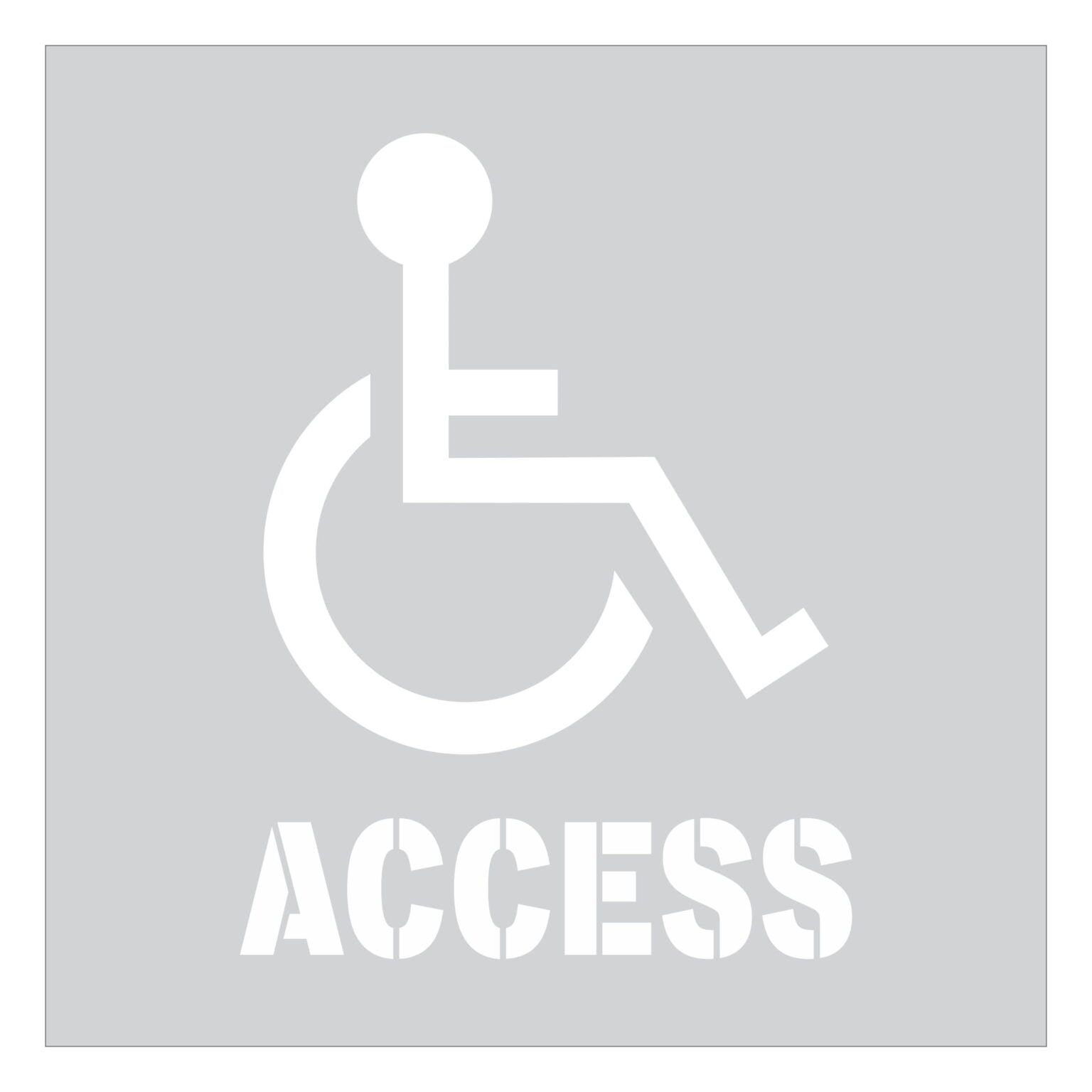 Disabled Access Stencil - Discount Safety Signs New Zealand