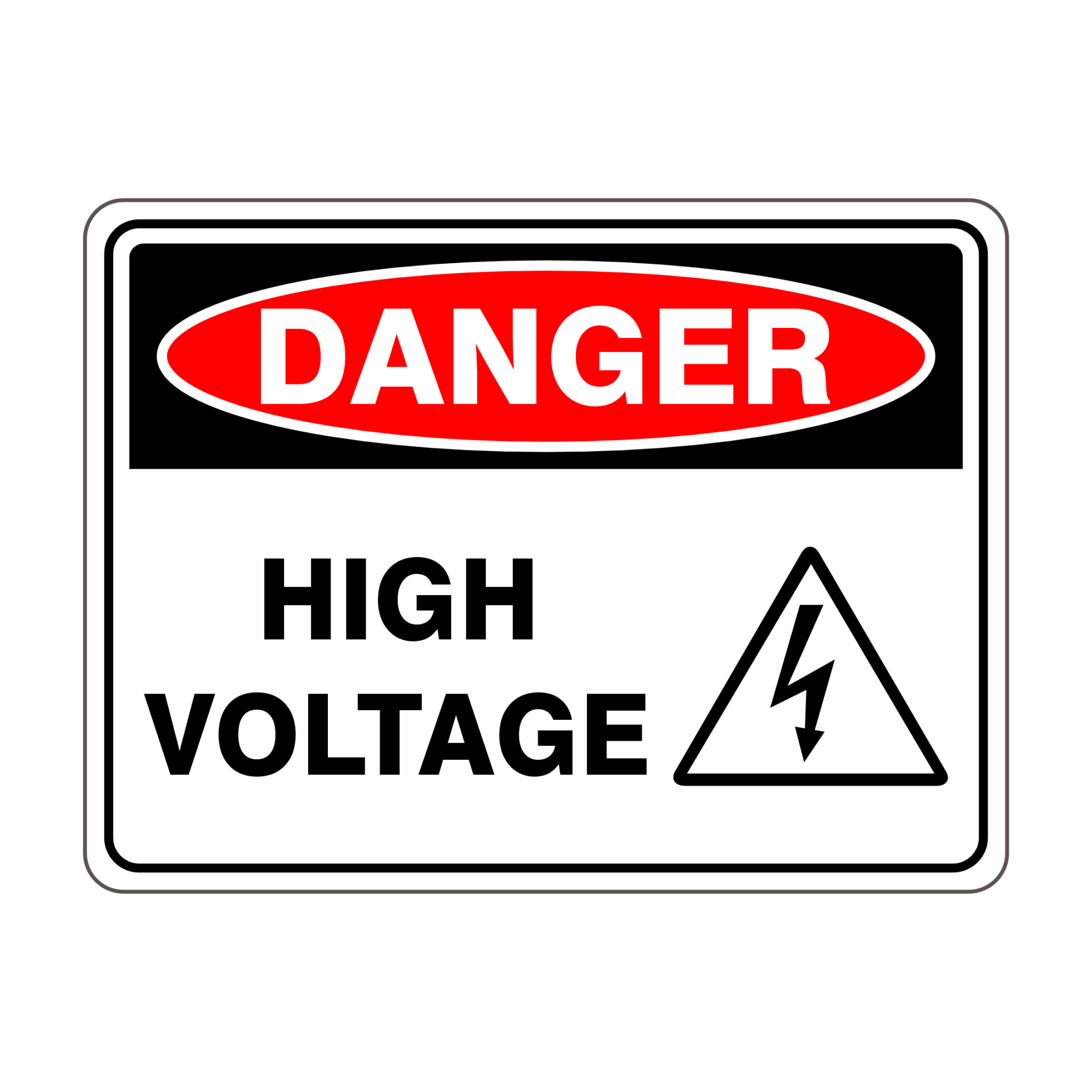 High Voltage + Symbol - Discount Safety Signs New Zealand