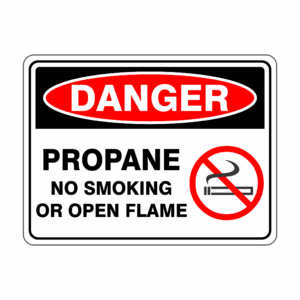 Propane No Smoking Or Open Flame + Symbol - Discount Safety Signs New ...
