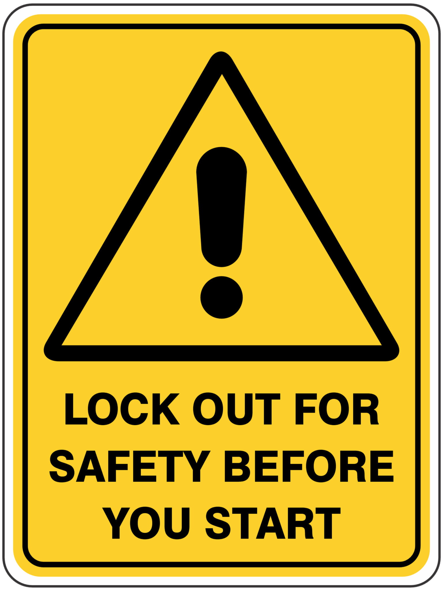 Lock Out For Safety Before You Start - Discount Safety Signs New Zealand