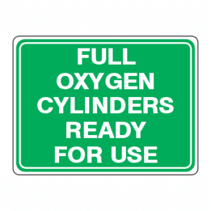 Cylinder Status Signs - Full Oxygen Cylinders Ready For Use - Discount ...